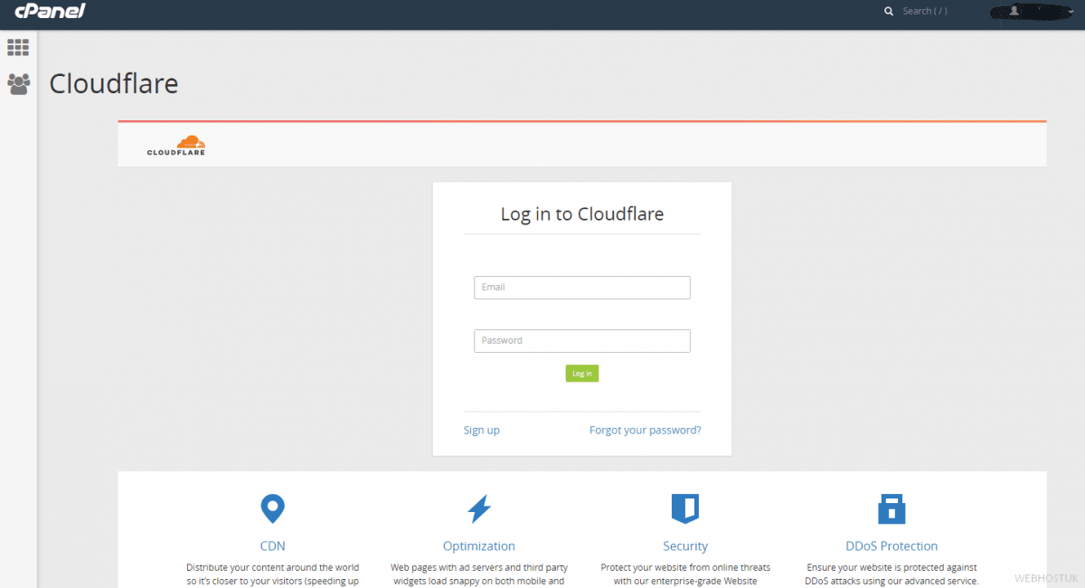 How to activate CloudFlare in the cPanel customer interface