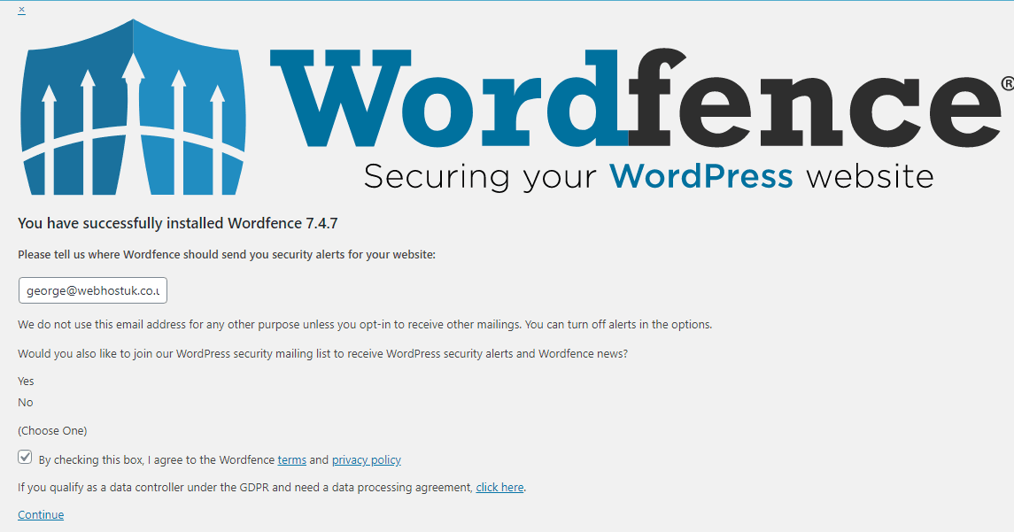 Setup WordPress Security Plugin Wordfence